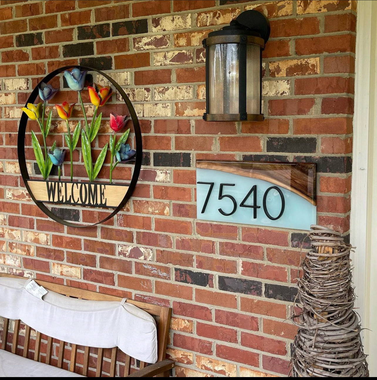 Custom epoxy Address sign – TreemendousWW